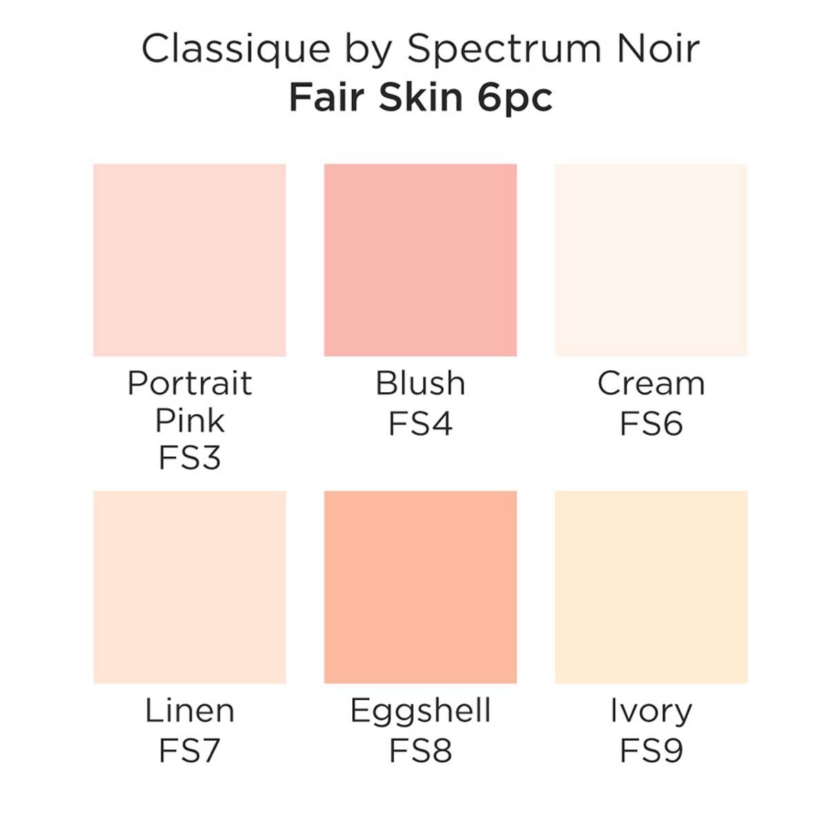 Spectrum Noir Classique Marker Fair Skin Set of 6 | Jerry's Artarama