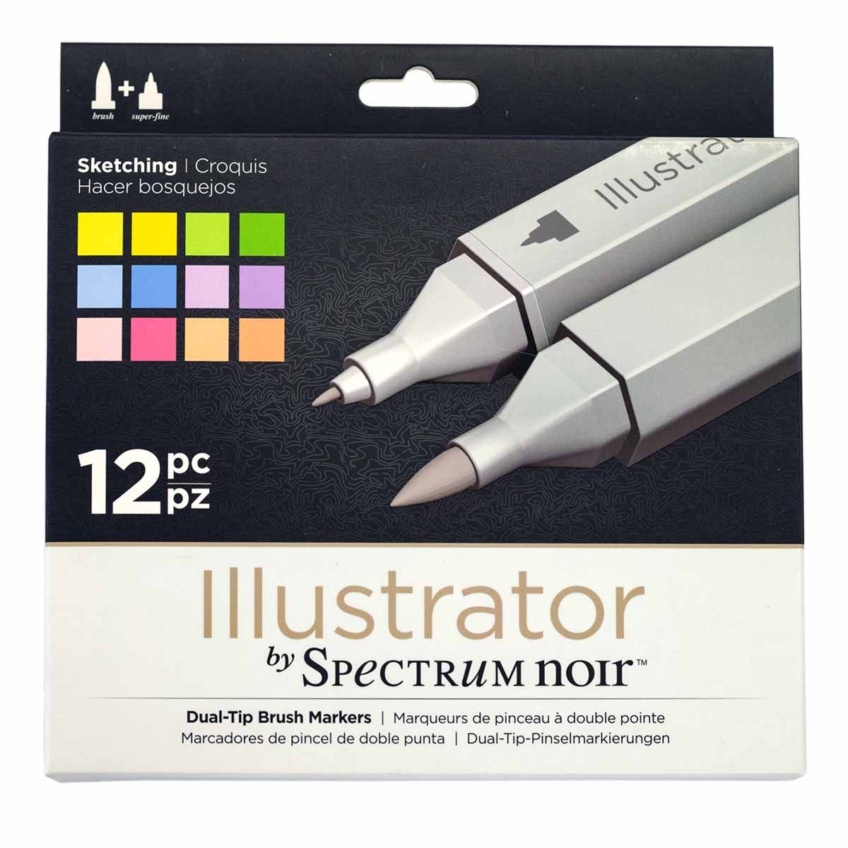 Spectrum Noir Illustrator Marker Sketching Set of 12 | Jerry's Artarama