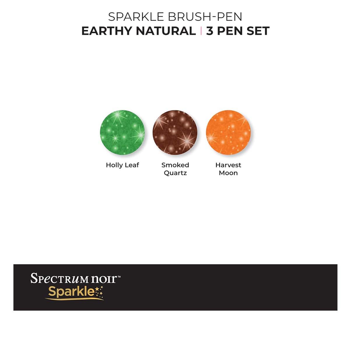 Spectrum Noir Sparkle Brush Pens Earthy Natural Set of 3 | Jerry's Artarama