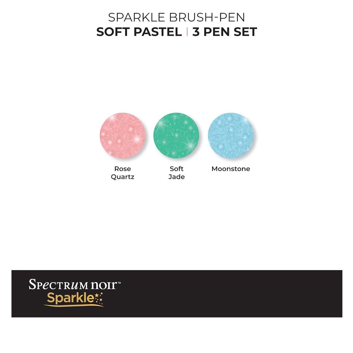 Spectrum Noir Sparkle Brush Pens Soft Pastels Set of 3 | Jerry's Artarama
