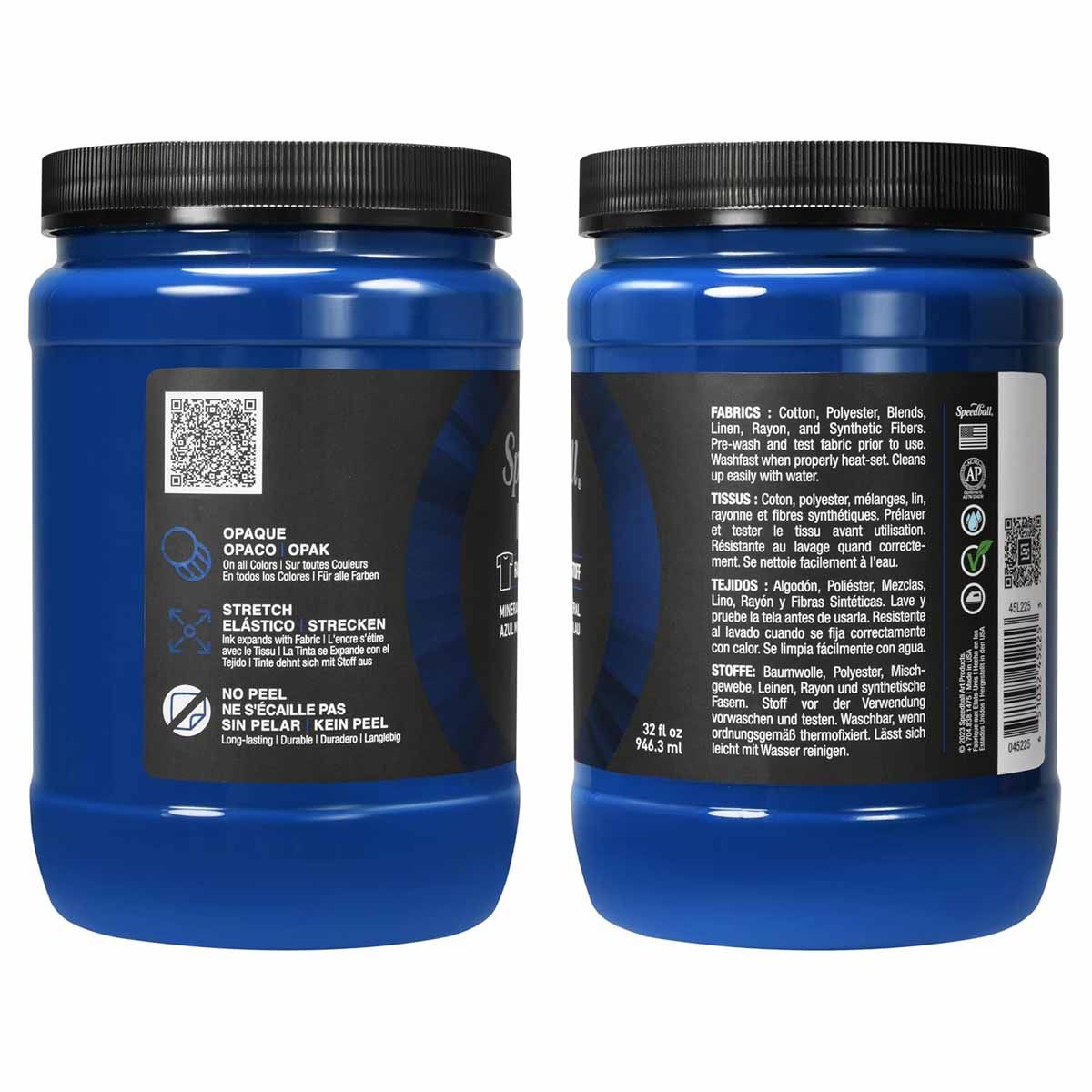 Speedball Flex Fabric Screen Print Ink - Mineral Blue, 32oz | Jerry's ...