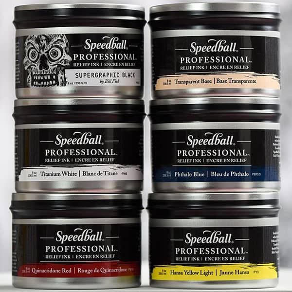Speedball® Professional Relief Ink Assorted Colors 8 oz (Set of 6 ...