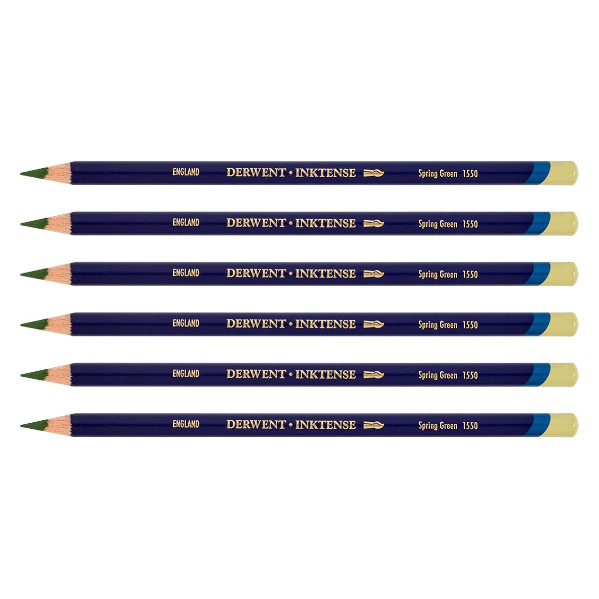 Derwent Inktense Pencil - Spring Green (Box of 6) | Jerry's Artarama