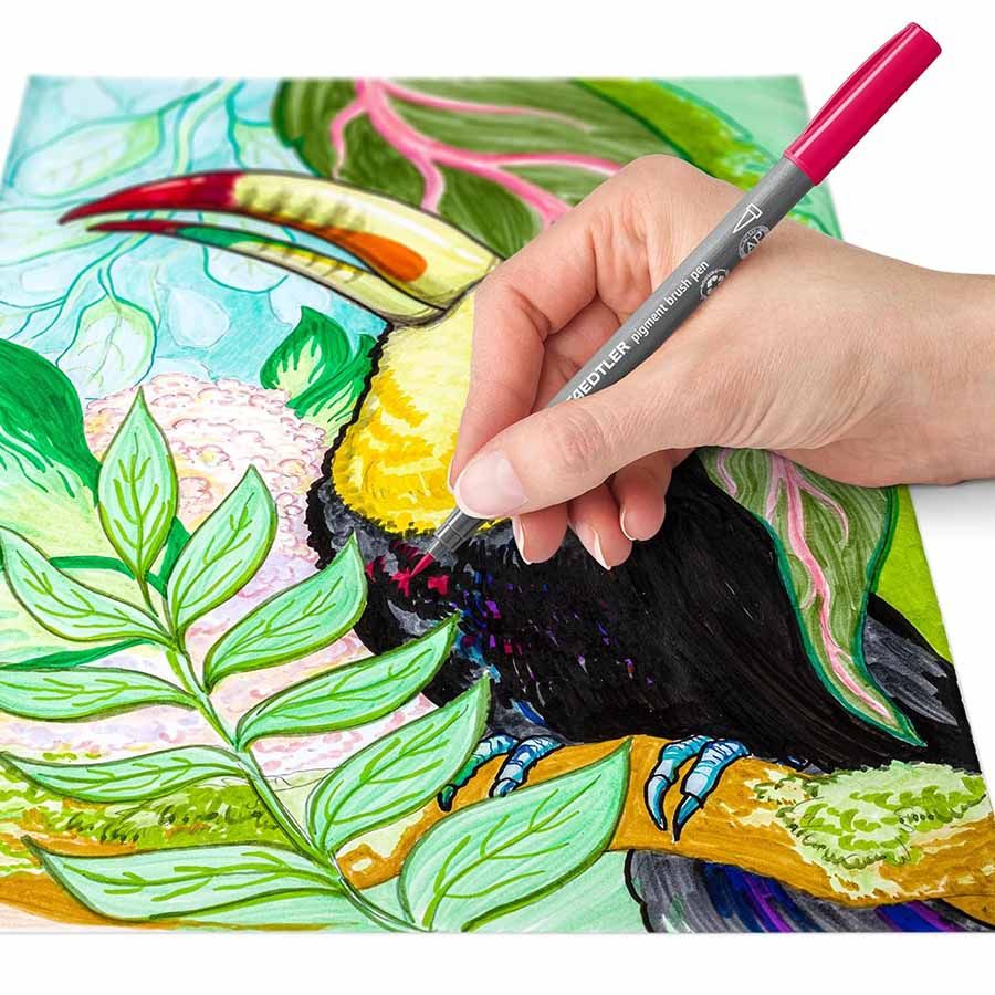 STAEDTLER Pigment Arts Brush Pen Set of 12, Basic Colours | Jerry's ...