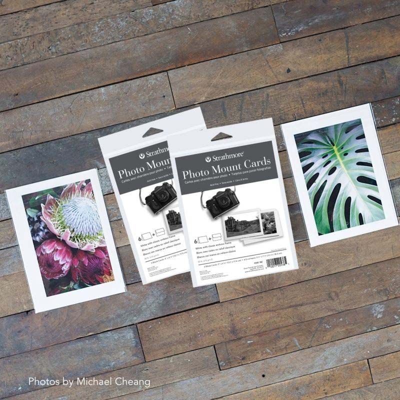 Strathmore Photo Mount Cards - White Classic Embossed, 5"x6.875" (50 ...
