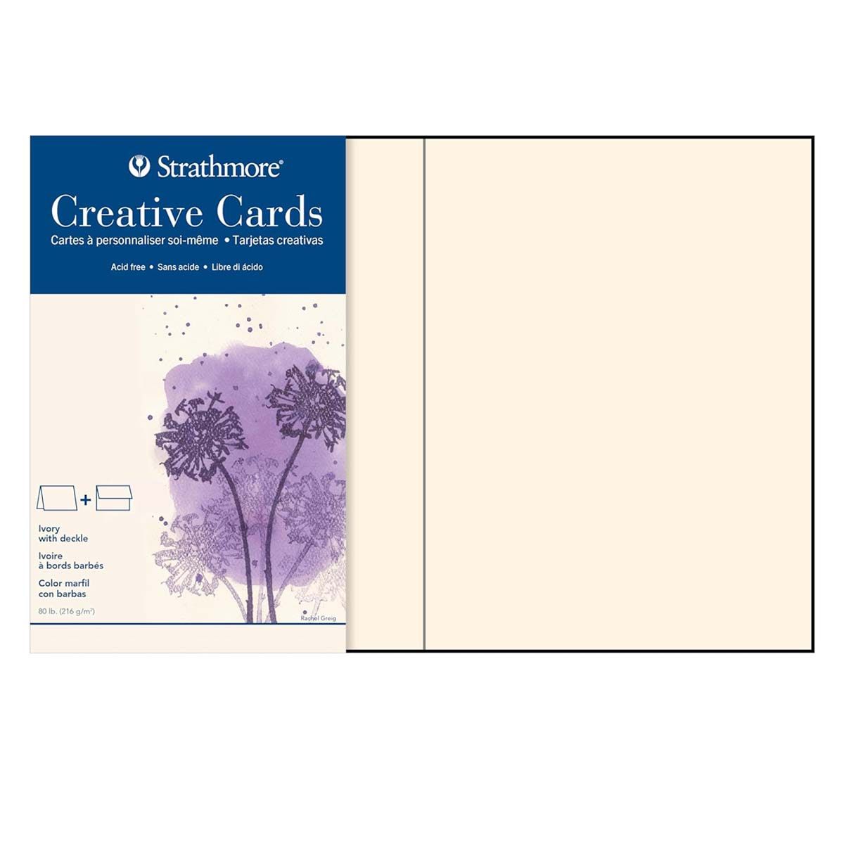 Strathmore Blank Cards and Envelopes 5" x 6.875" - Ivory (Pack of 6 ...