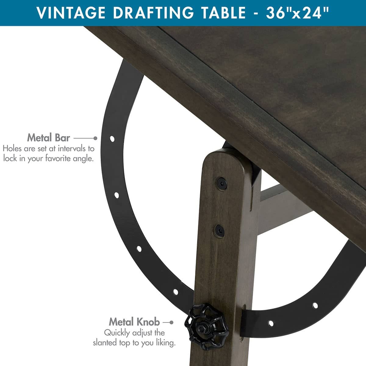 Studio Designs Vintage Drafting Table, Black | Jerry's Artarama