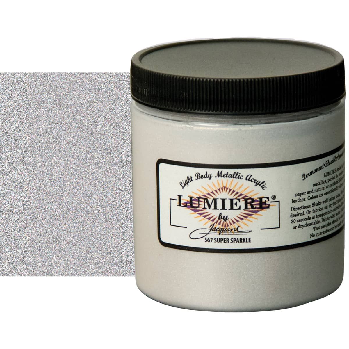 Jacquard Lumiere Fabric Color - Super Sparkle, 8oz Jar | Jerry's Artarama
