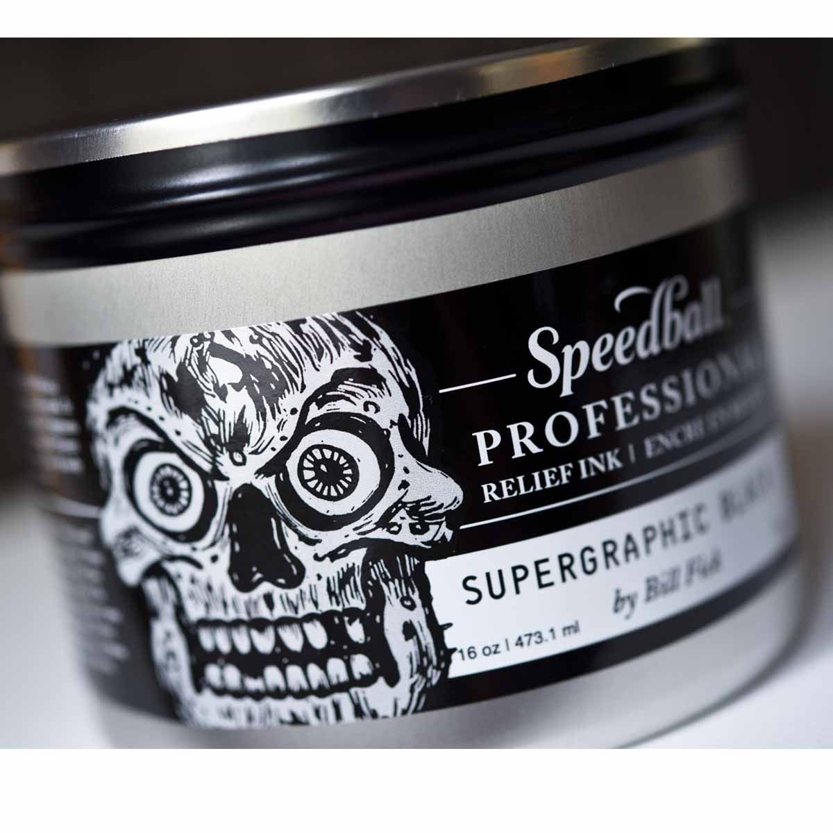 Speedball Professional Relief Ink - Supergraphic Black5oz | Jerry's ...