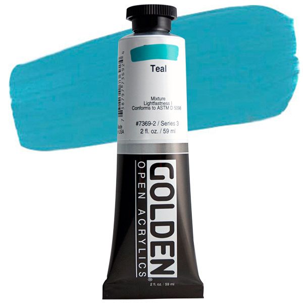 GOLDEN Open Acrylic Paints Teal 2 oz | Jerry's Artarama