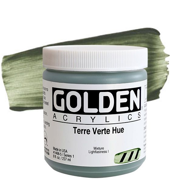 GOLDEN Heavy Body Acrylics - Terre Verte Hue, 8oz Jar | Jerry's Artarama