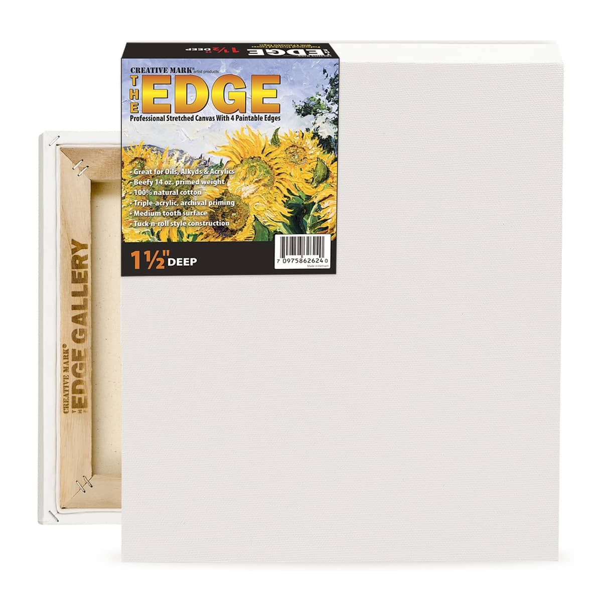 The Edge All Media Pro Cotton Canvas 12"x12" - 1-1/2" Deep | Jerry's ...