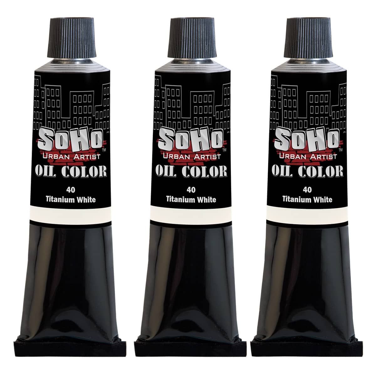 SoHo Artist Oil Color Titanium White Bonus 3 Pack, 170ml Tubes | Jerry ...