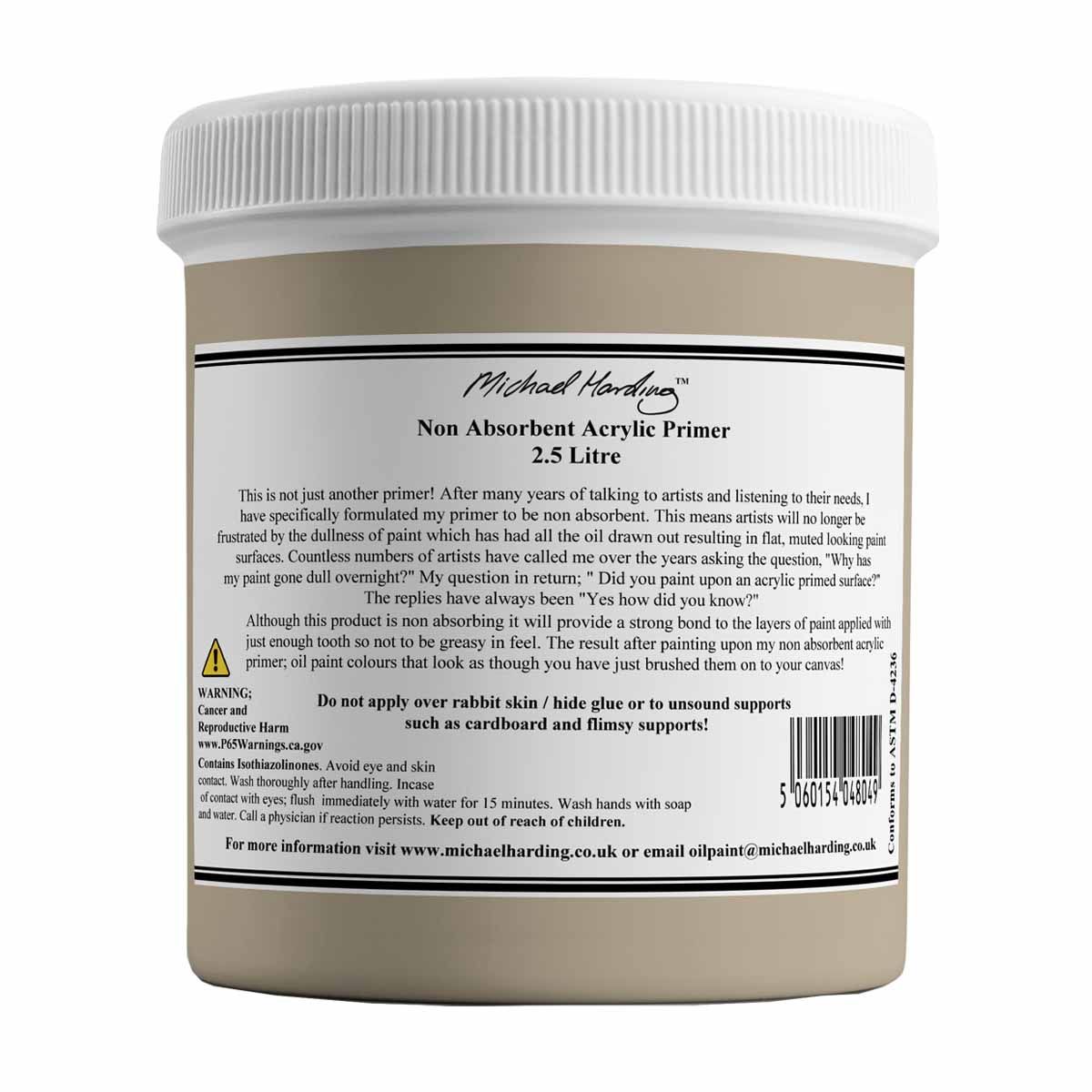 Michael Harding Non-Absorbent Acrylic Primer - Titanium Buff, 2.5 ...