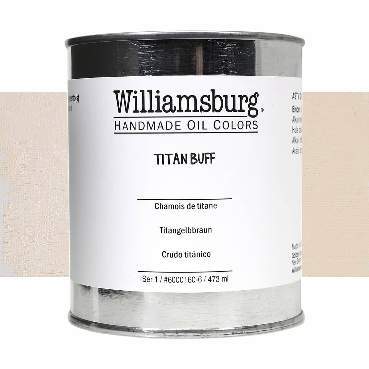 Williamsburg Oil Color, Titanium Buff, 473ml Can | Jerry's Artarama