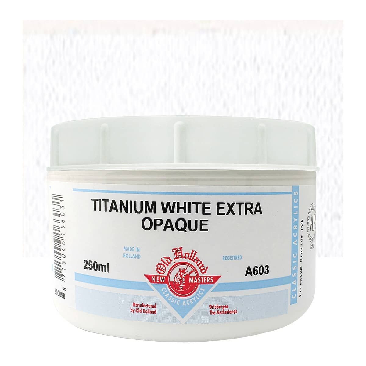 Old Holland New Masters Classic Acrylic Colors Titanium White Extra Opaque 250 ml | Jerry's Artarama