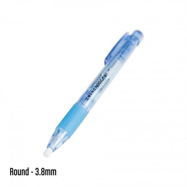 Tombow MONO Knock Pen-Style Eraser Blue 3.8mm round | Jerry's Artarama
