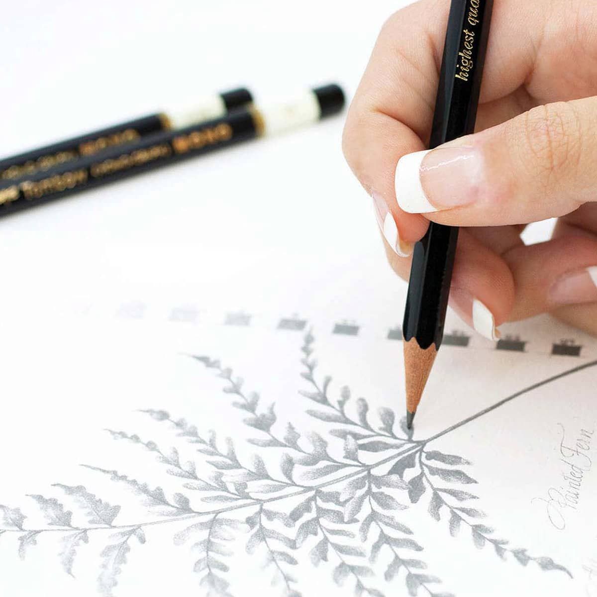 Tombow MONO Drawing Pencil Set of 6 with Eraser | Jerry's Artarama