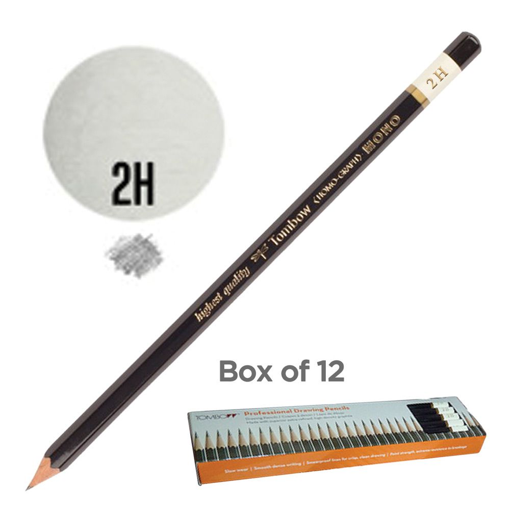 Tombo Mono Drawing Pencil 2H (Box of 12) | Jerry's Artarama