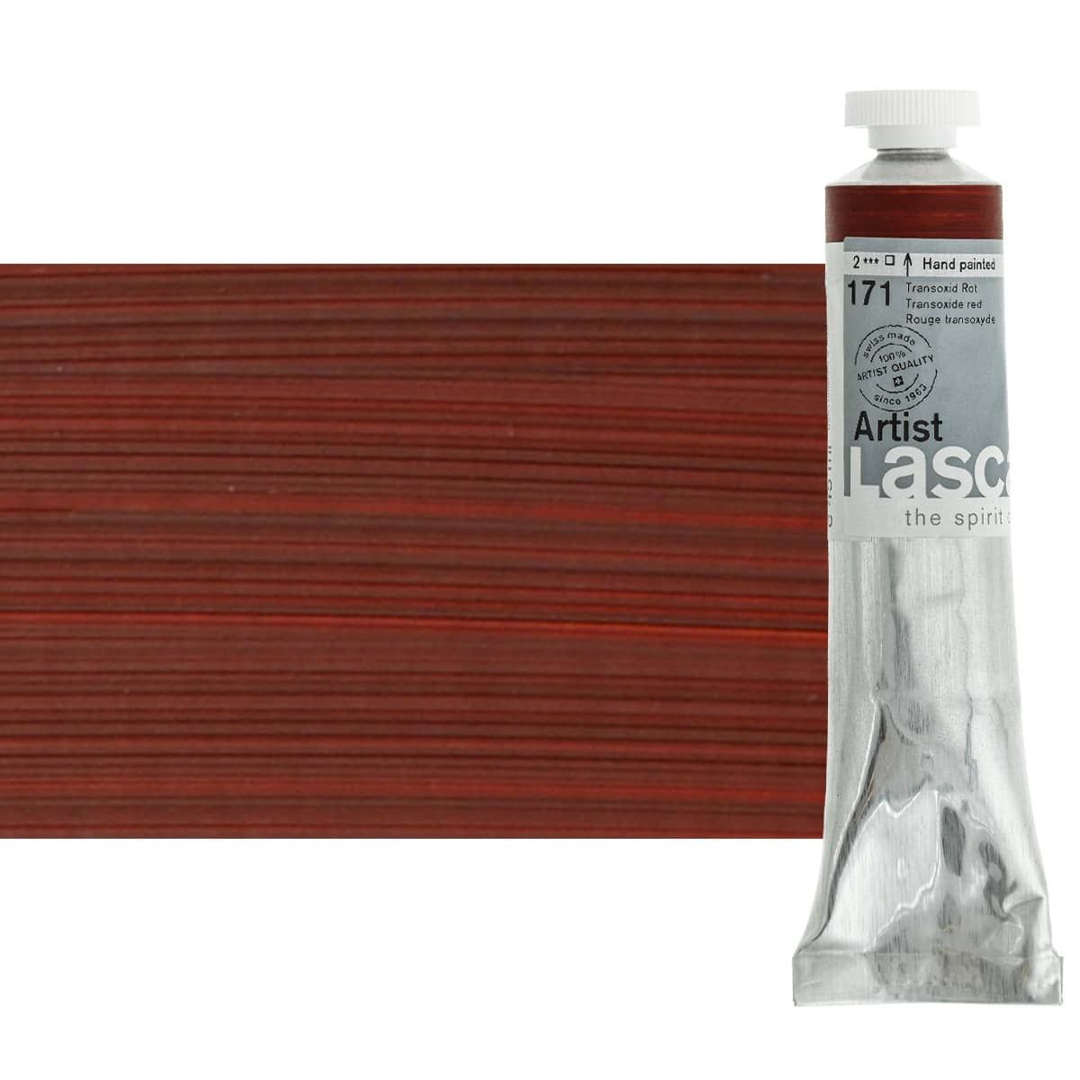 Lascaux Thick Bodied Artist Acrylics TransOxide Red 45 ml | Jerry's Artarama