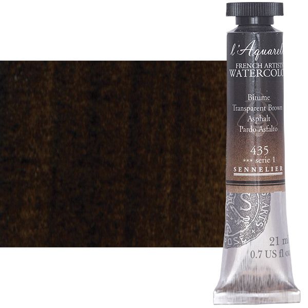 Sennelier l'Aquarelle Artists Watercolor - Transparent Brown, 21ml Tube ...