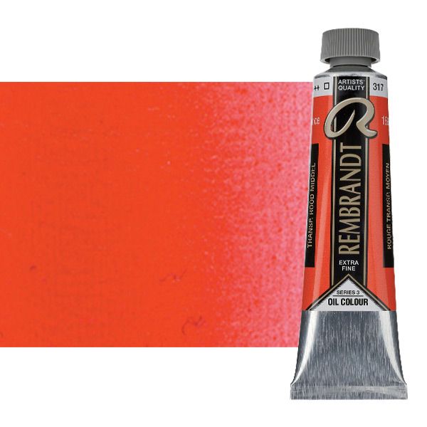Rembrandt Extra-Fine Artists' Oil Paint - Transparent Red Medium, 40ml Tube | Jerry's Artarama