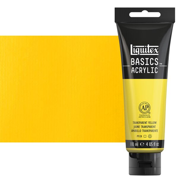 Liquitex Basics Acrylic Paint - Transparent Yellow, 4oz Tube | Jerry's ...