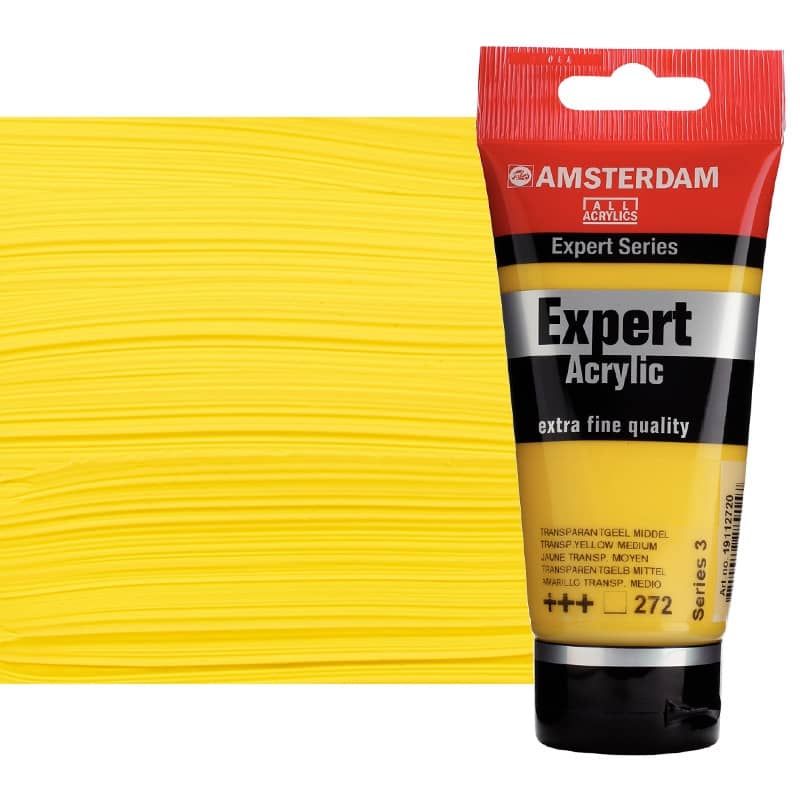 Amsterdam Expert Acrylic, Transparent Yellow Medium 75ml Tube | Jerry's ...