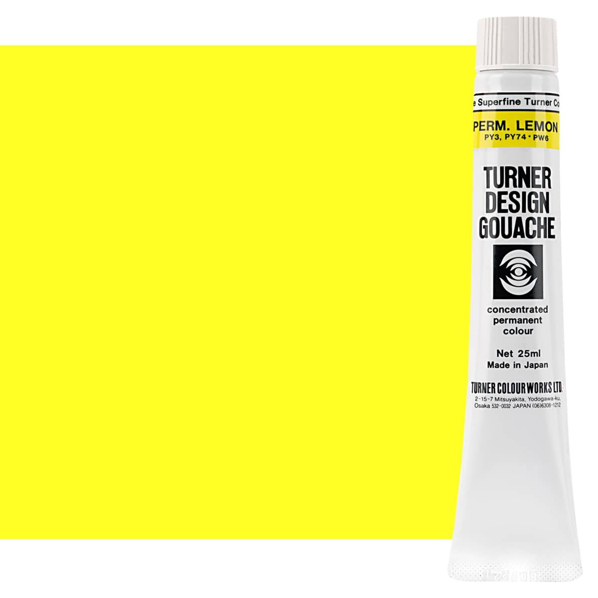 Turner Design Gouache - Permanent Lemon, 25ml Tube | Jerry's Artarama