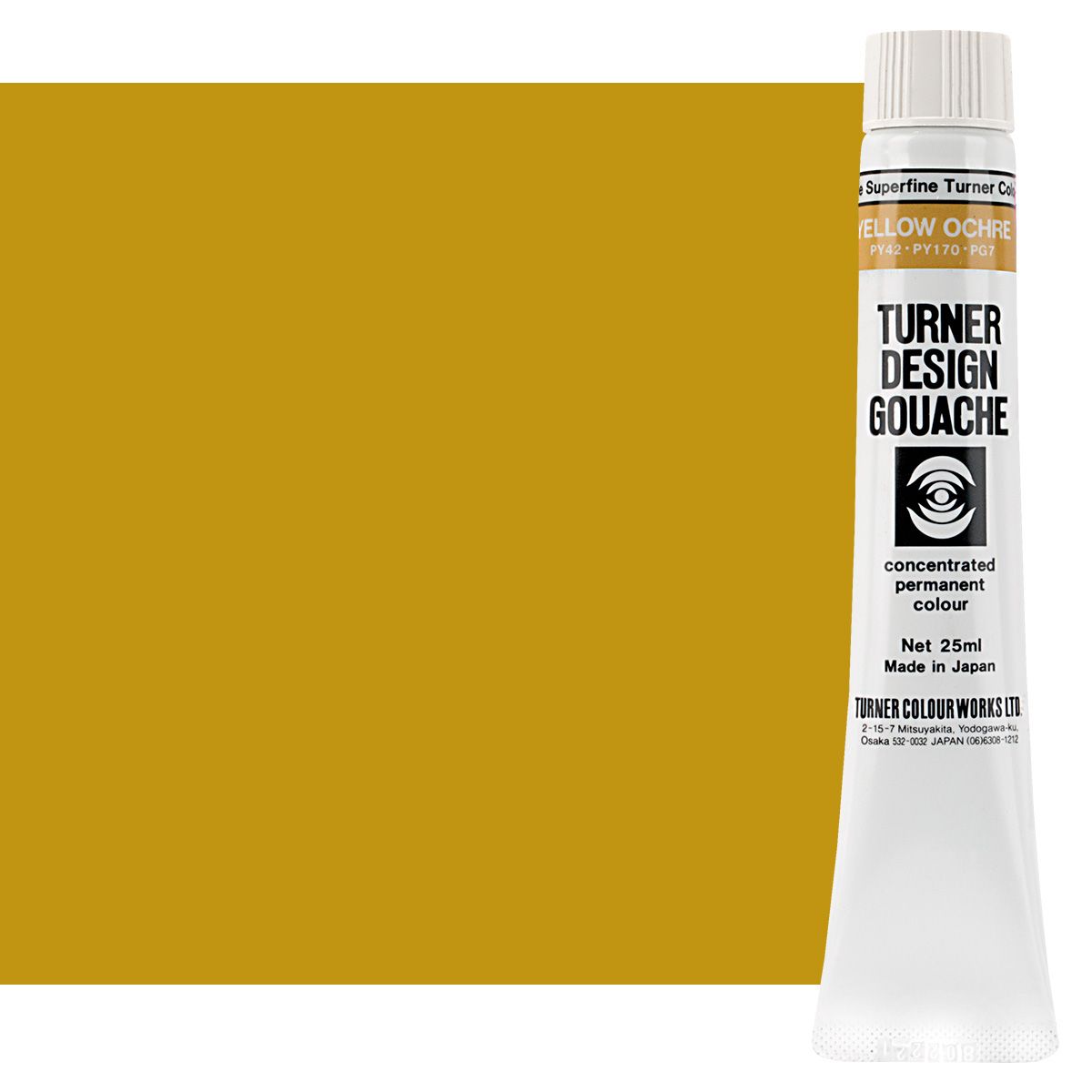 Turner Design Gouache - Yellow Ochre, 25ml Tube | Jerry's Artarama