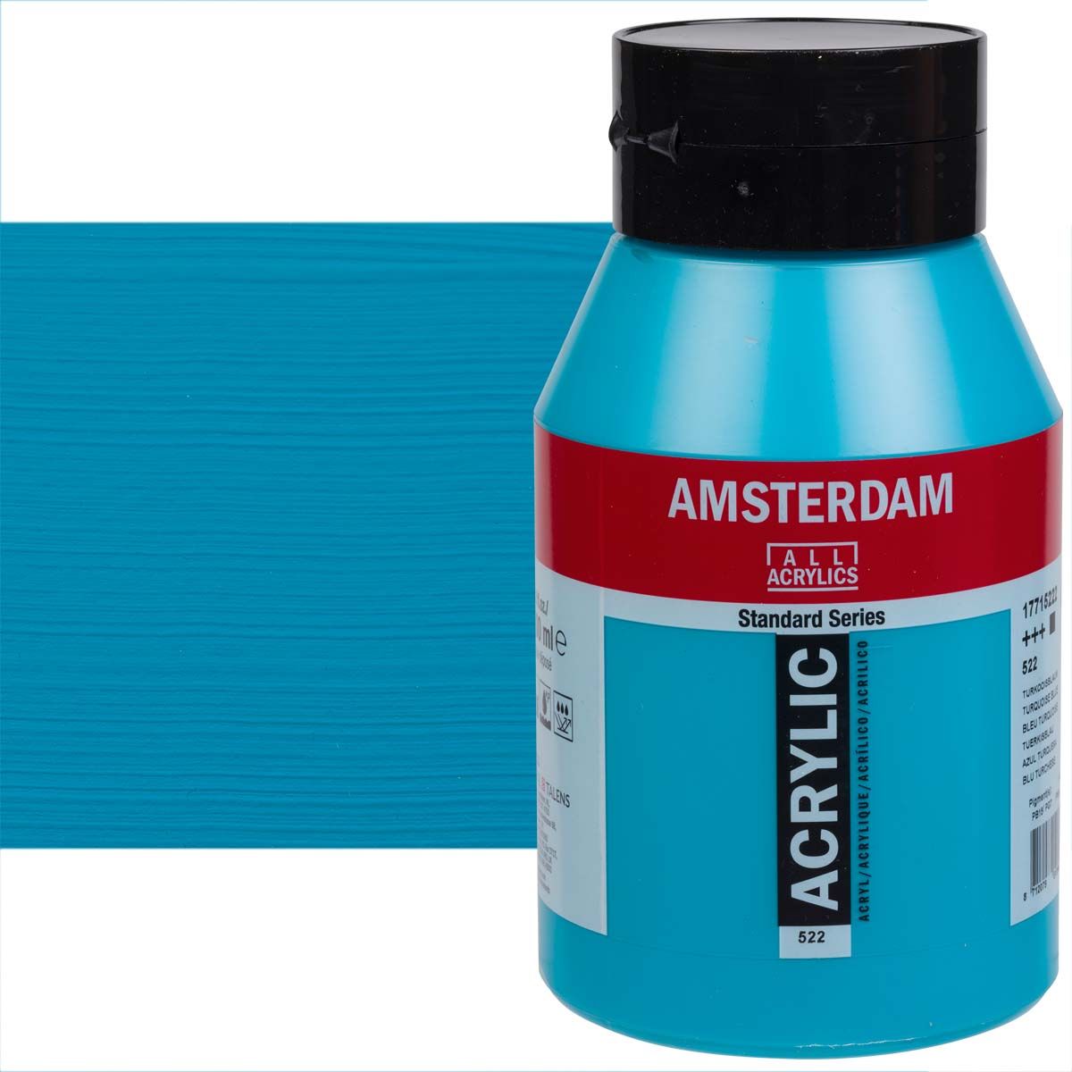 Amsterdam Standard Series Acrylic Paint - Turquoise Blue, 1 Liter Jar ...