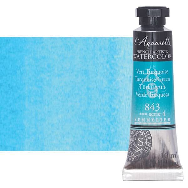 Sennelier l'Aquarelle Artists Watercolor - Turquoise Green, 10ml Tube ...
