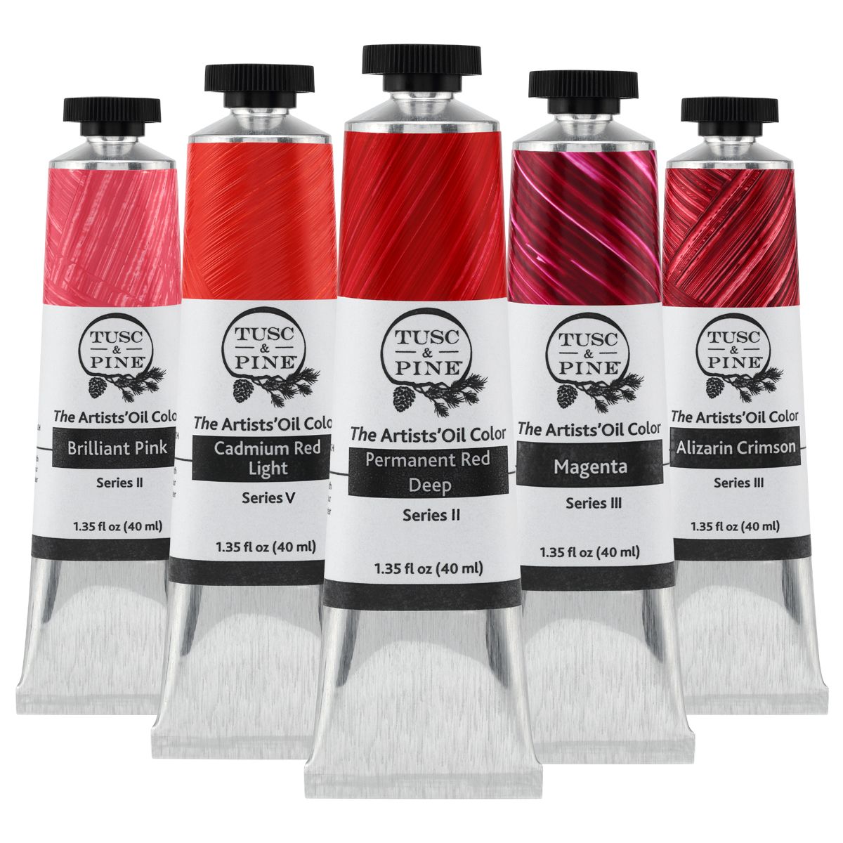 Tusc & Pine Oil Color Red Colors Starter Set of 5, 40ml Tubes | Jerry's ...