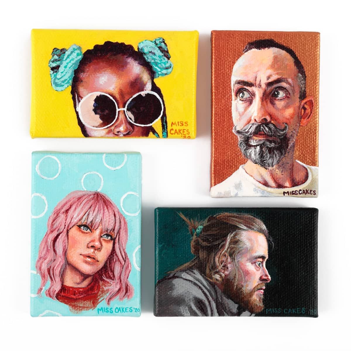 Box of 20 Ultra-Mini White Canvas 3x3" w/ Black Easel Set | Jerry's ...