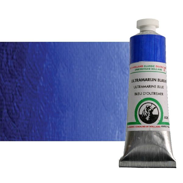 Old Holland Oil Color, Ultramarine Blue, 40ml Tube | Jerry's Artarama