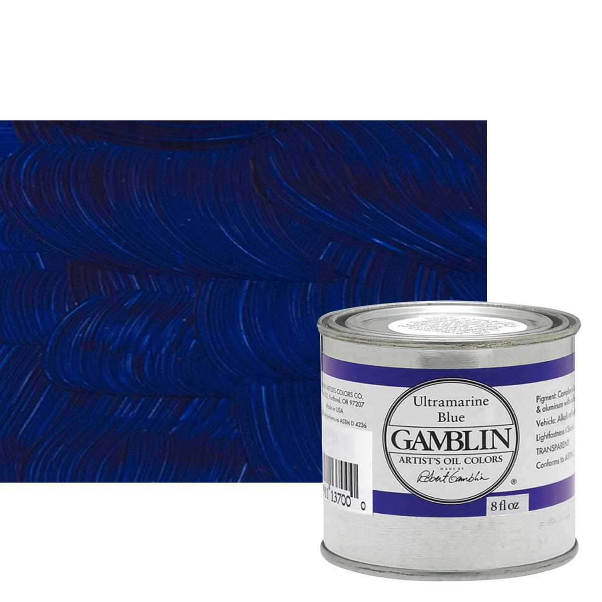 Gamblin Artists Oil - Ultramarine Blue, 8oz Can | Jerry's Artarama