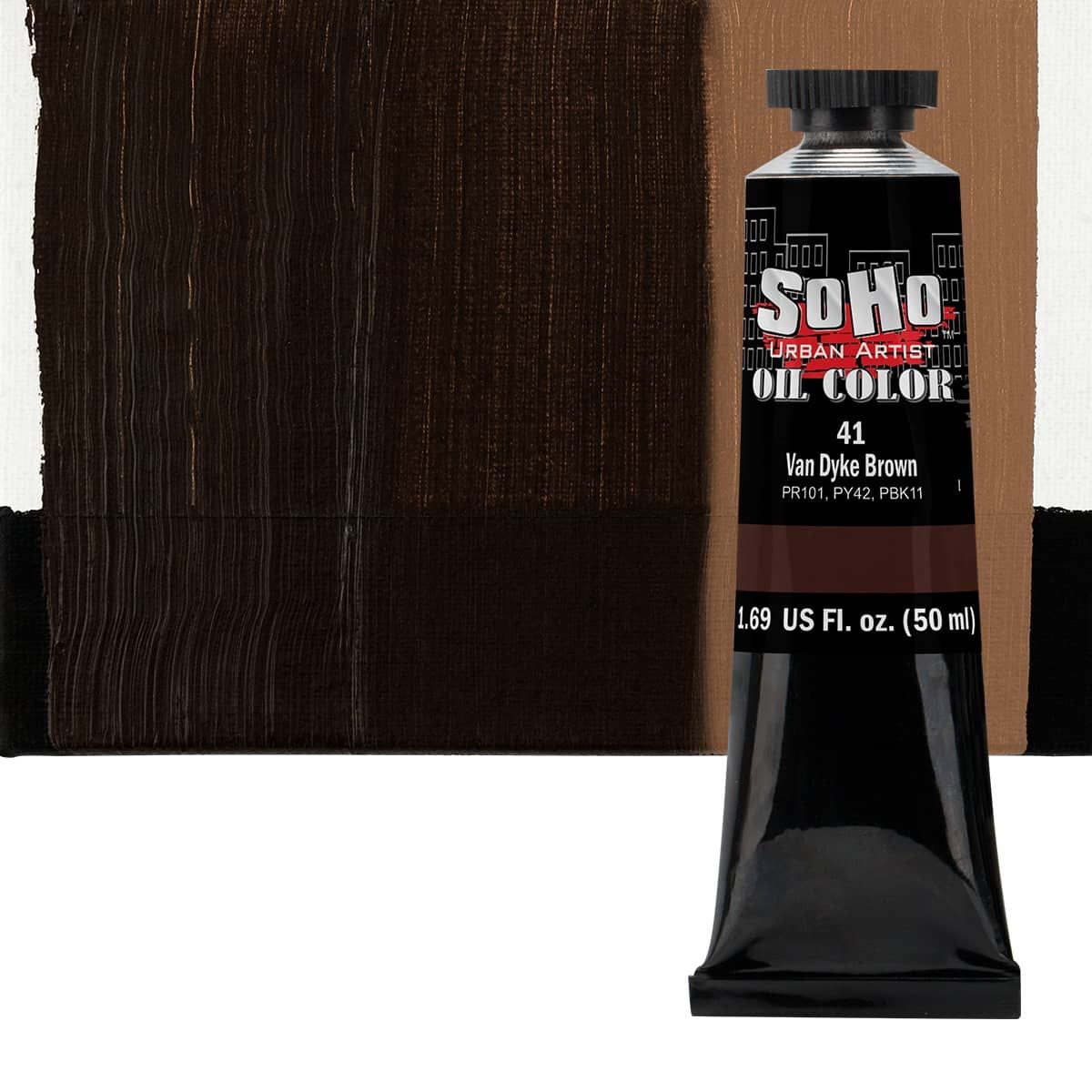 Soho Artist Oil Color Van Dyke Brown, 50ml Tube | Jerry's Artarama