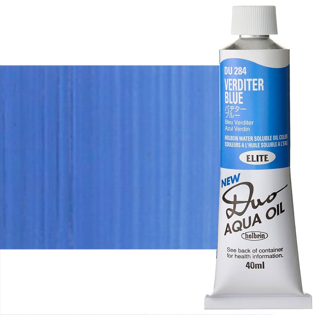 Holbein Duo Aqua Water-Soluble Oil Verditer Blue 40ml Elite | Jerry's ...