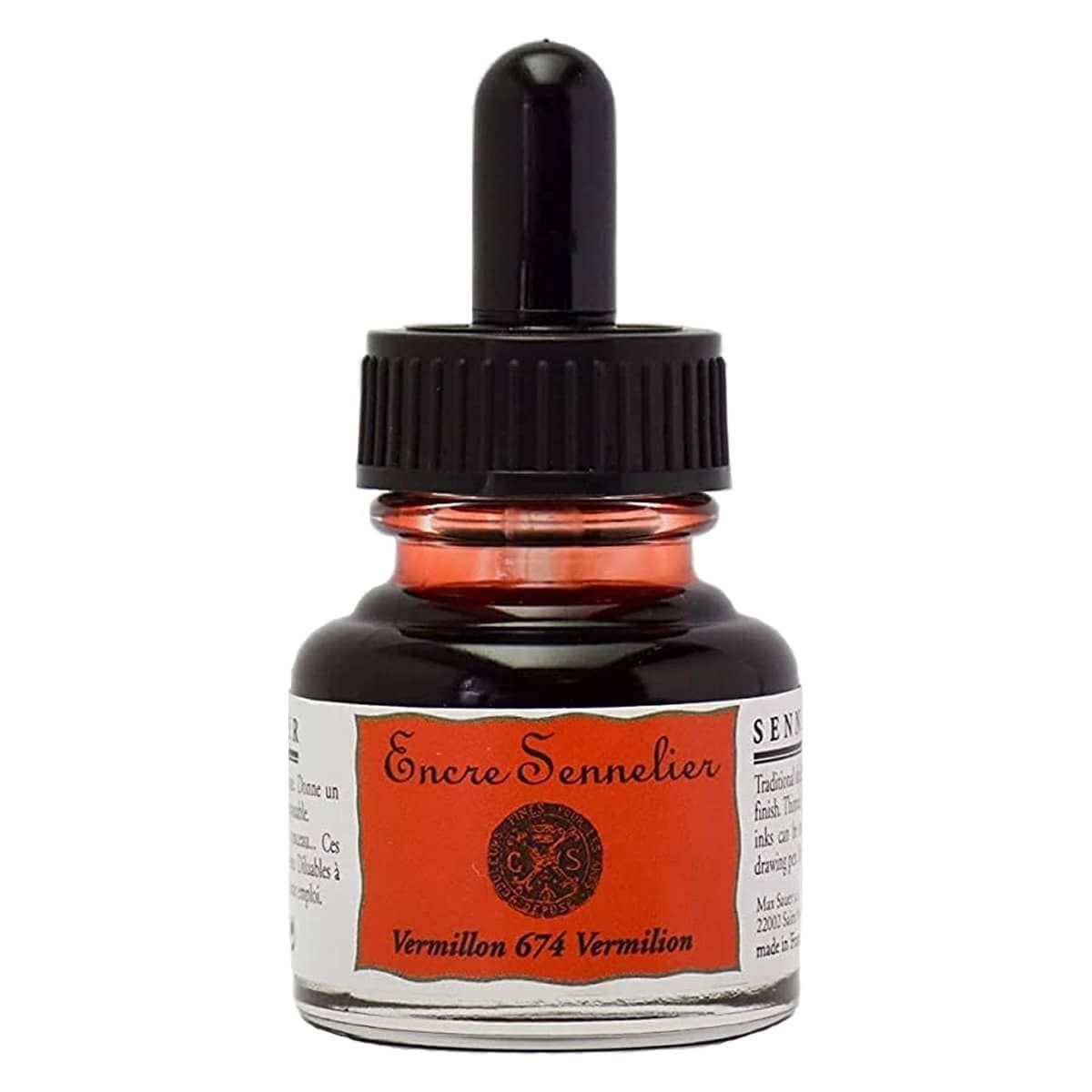 Sennelier Shellac Ink 30 ml Vermilion | Jerry's Artarama