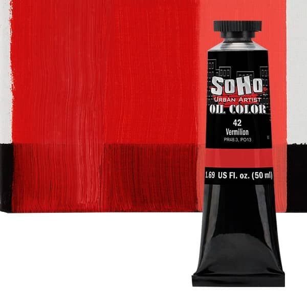 Soho Artist Oil Color Vermilion, 50ml Tube | Jerry's Artarama