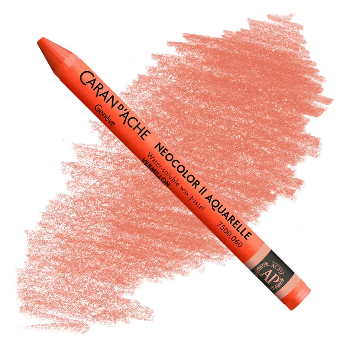 Caran d'Ache Neocolor II Water-Soluble Wax Pastels - Vermilion, No. 060 ...