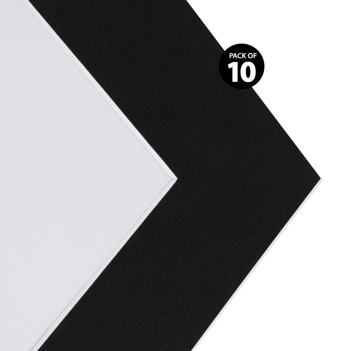 Viewpoint Mat 4 ply 10-Pack Style F - Black | Jerry's Artarama