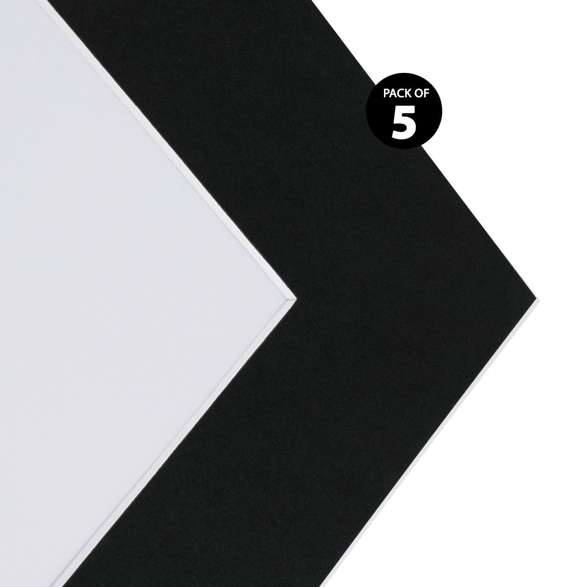 Viewpoint Mat 4 ply 5-Pack Style G - Black | Jerry's Artarama