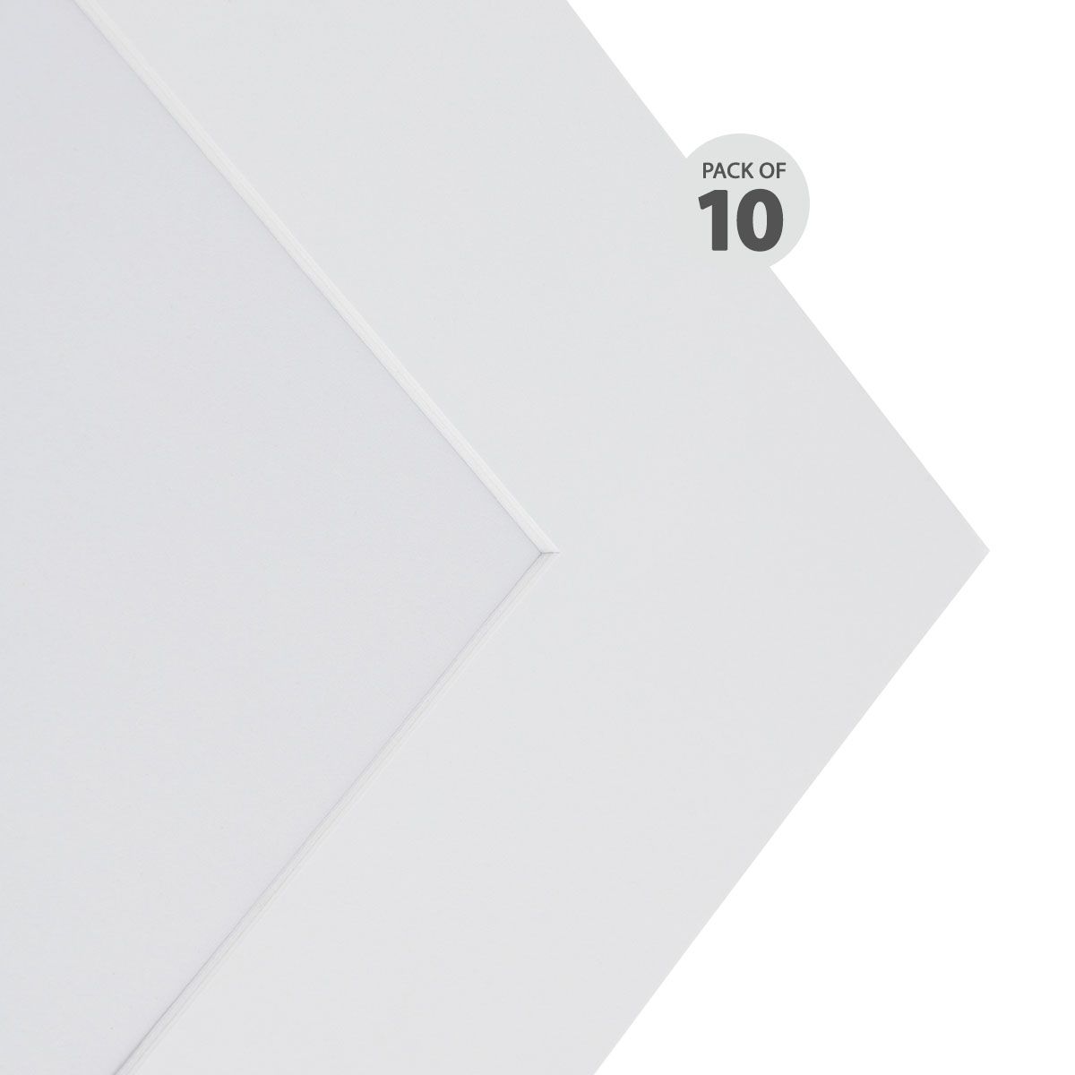 Viewpoint Mat 4 ply 10-Pack Style B - White | Jerry's Artarama