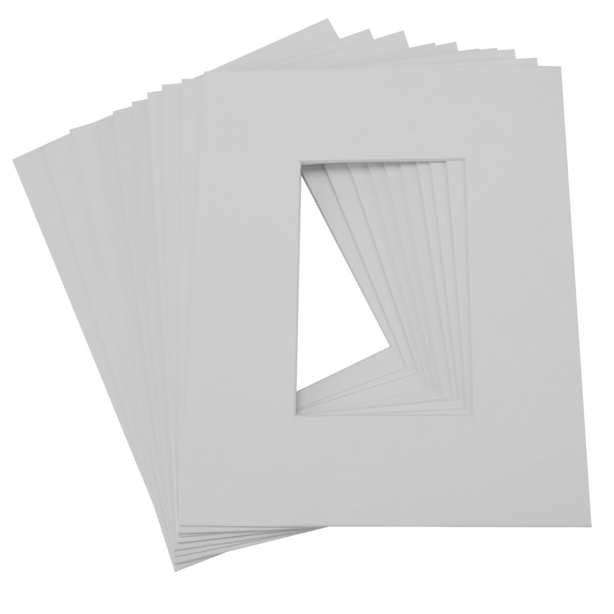 Viewpoint Mat 4 ply 10-Pack Style F - White | Jerry's Artarama