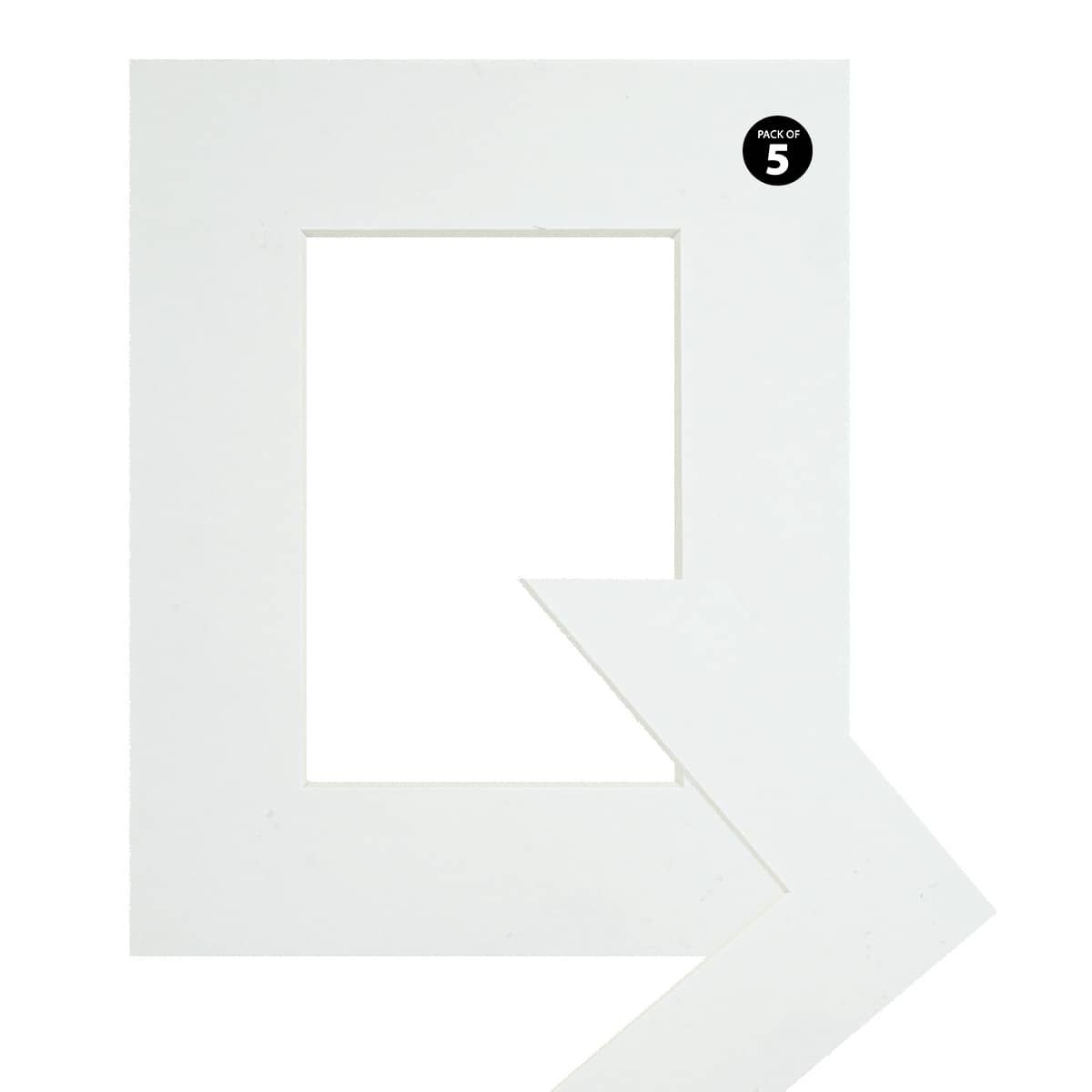 Viewpoint Mat 4 ply 5-Pack Style H - White | Jerry's Artarama