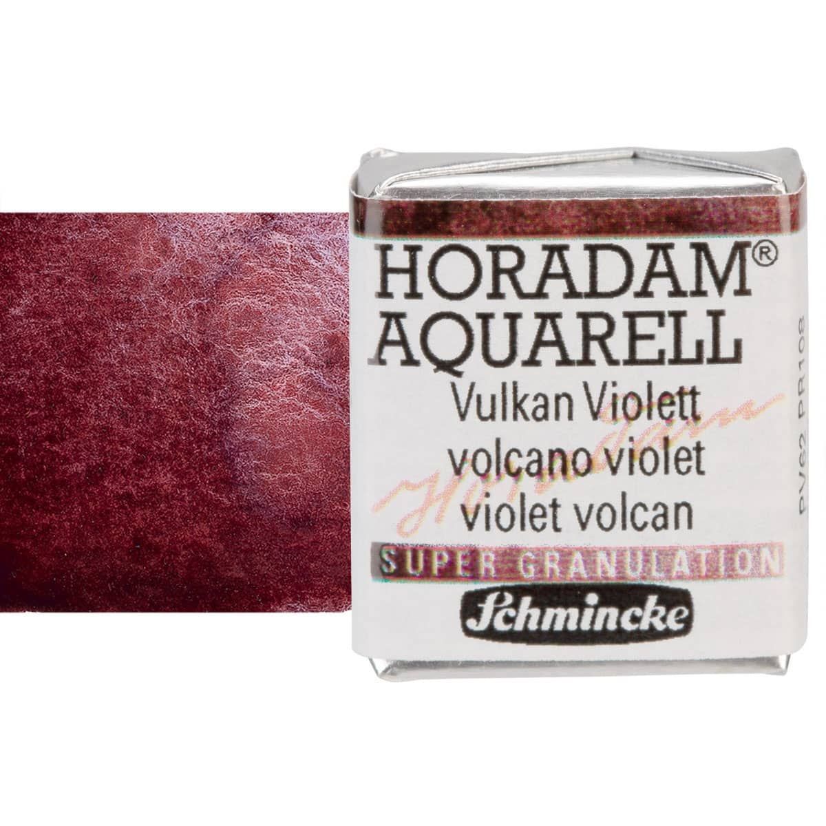 Schmincke Horadam Watercolor Volcano Violet Half-Pan | Jerry's Artarama