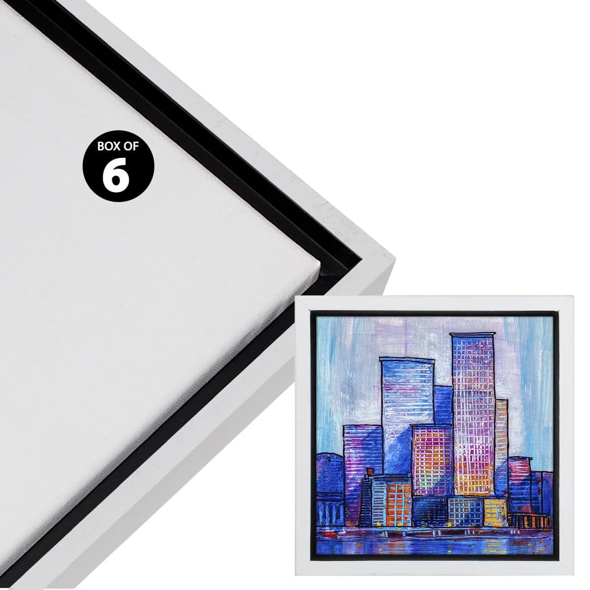 Cardinali Floater Frame - White 16"x16" (Box of 6), 3/4" Deep | Jerry's ...
