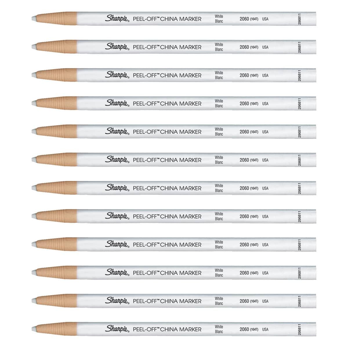 Sharpie Peel-Off White China Marker - Box of 12 | Jerry's Artarama
