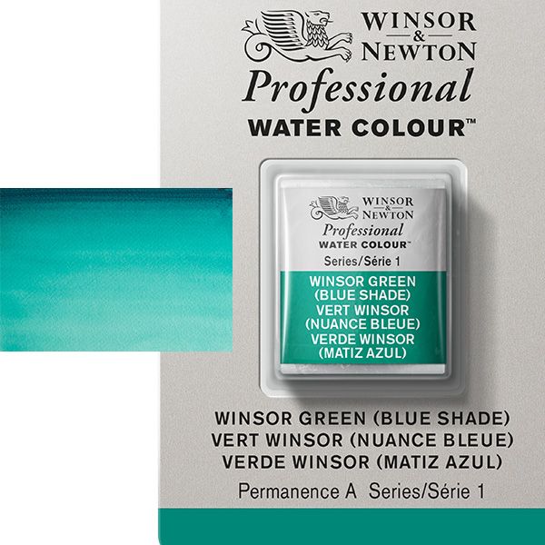 Winsor & Newton Professional Watercolor Half Pan - Winsor Green Blue ...